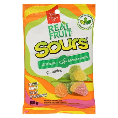 REALFRUIT Sours Citrus Burst Plant based Gummies, Dare Real Fruit ...