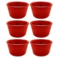 6 Mini Ramekins Red Melamine Condiment Bowl Souffle Dish Saucer Cups ...