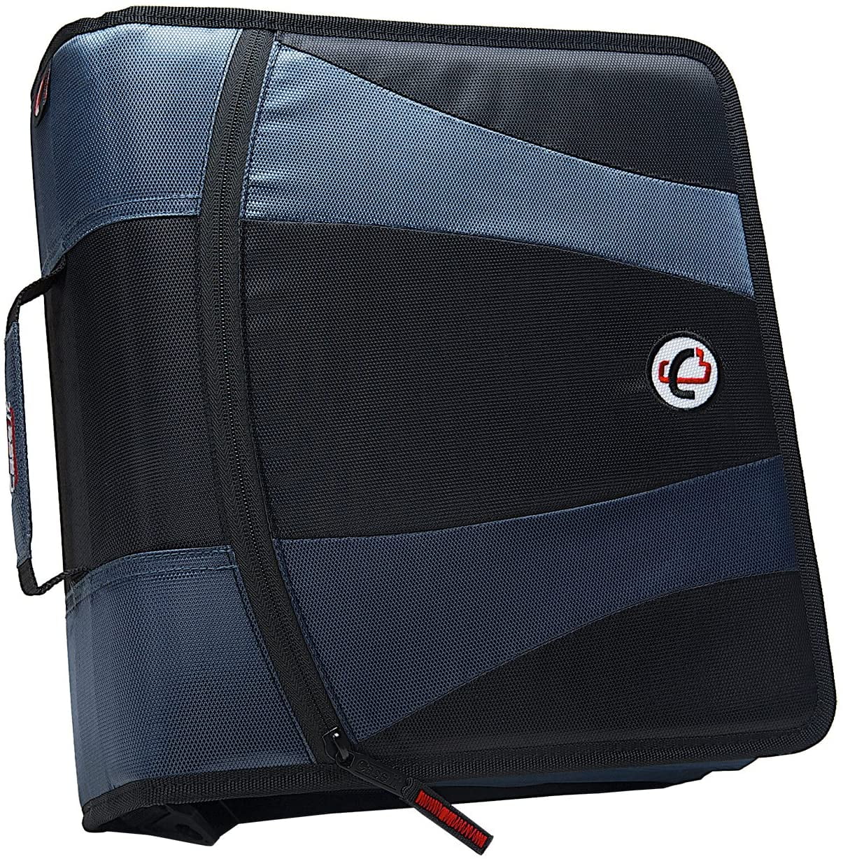 Case-it DUAL-301-BLK 2-in-1 Zipper D-Ring Dual Binder, 2 Sets of 2-Inch ...