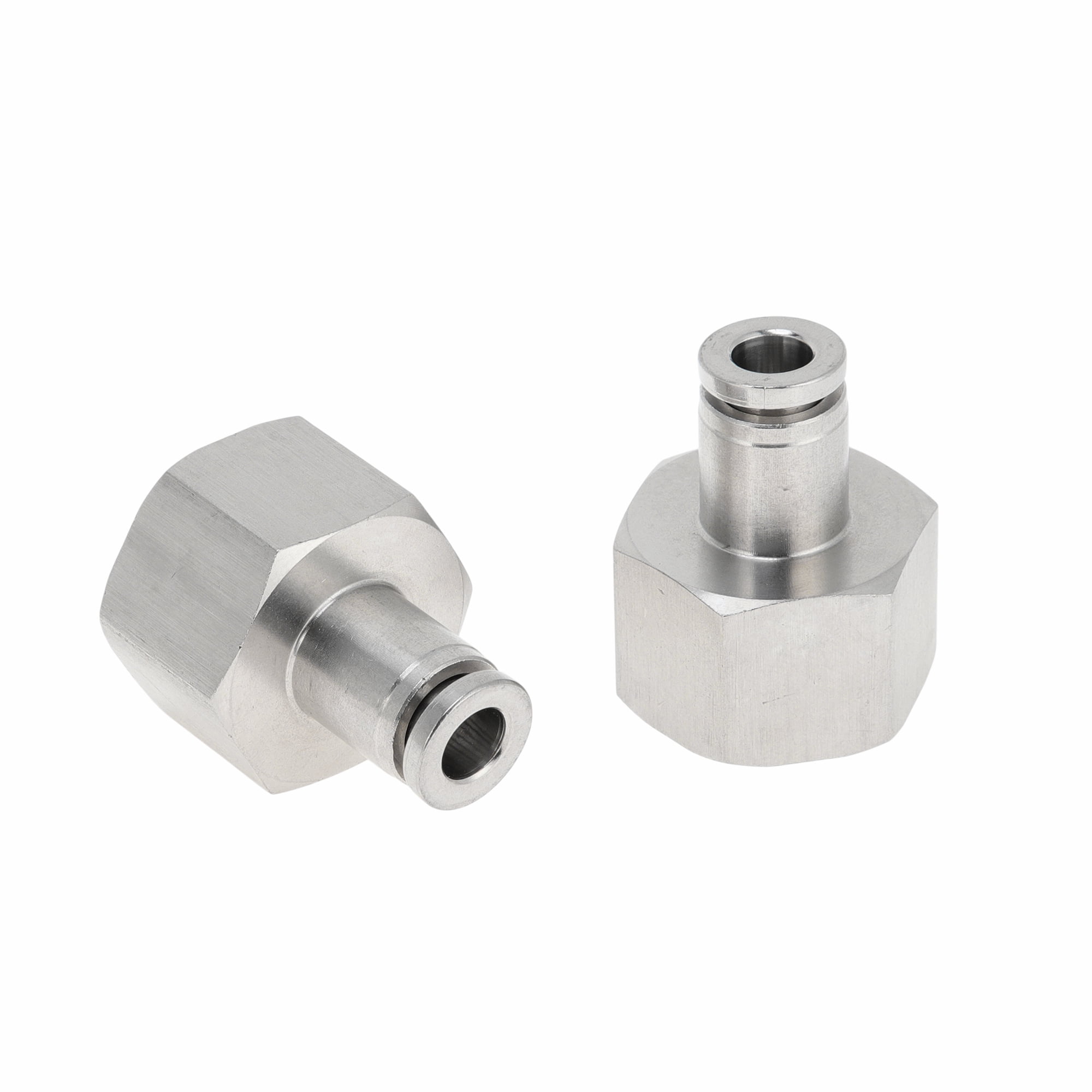 Conectores de aire de 1/4" hembra, 2 piezas, acero inoxidable 304, tono ...