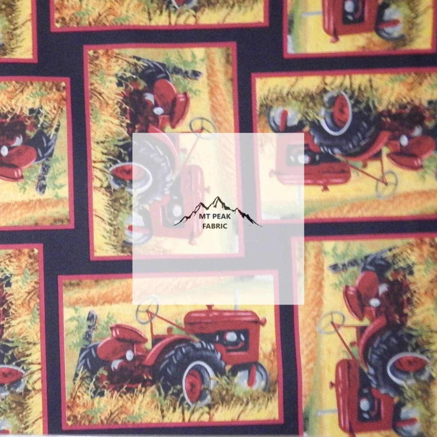 Tractors Patch Cotton Fabric - Walmart.com