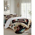 4 Piece Duvet Cover Set Twin, Vintage Abstract Ethnic Design Soft ...