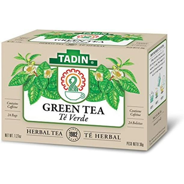 Tadin Green Tea, Contains Caffeine, 24 Tea Bags Per Box, Pack Of 6 ...