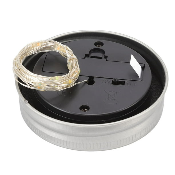 Mason Jar Lights Lids, Solar Fairy String Lids 20 LEDs Light Sensor ...