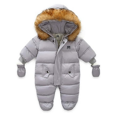 Baby Clothes Boy Girl Thick Snowsuit Winter Warm Coats Cow Prints Hooded Romper Jumpsuit ...