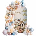 6.6FT Arch Backdrop Covers, Retro Birdhouse Wedding Arch Cover Stretchy ...