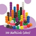 Learning Resources MathLink Cubes Elementary Math Activity Set - 115 Pieces, Boys and Girls Ages ...