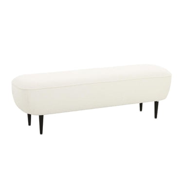 TOV Furniture Bianca Cream Velvet Queen Bench - Walmart.com