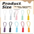 100Pcs 10 Styles PP Zipper Pull Rope for Luggage Suitcase Backpack ...