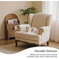 Armrest Covers Set of 2 - Textured Linen Blended, Pet-Proof Easy Fit ...