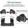 Ativafit Adjustable Dumbbell 71.5 Pound Fitness Dial Dumbbell with ...