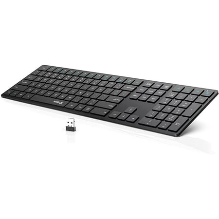 Wireless Keyboard, 2.4G Ultra Slim Portable Computer Keyboard, Full ...