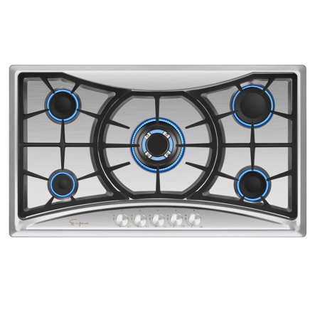 Empava 36" Gas Stove Cooktop with 5 Italy Sabaf Sealed Burners NG/LPG ...