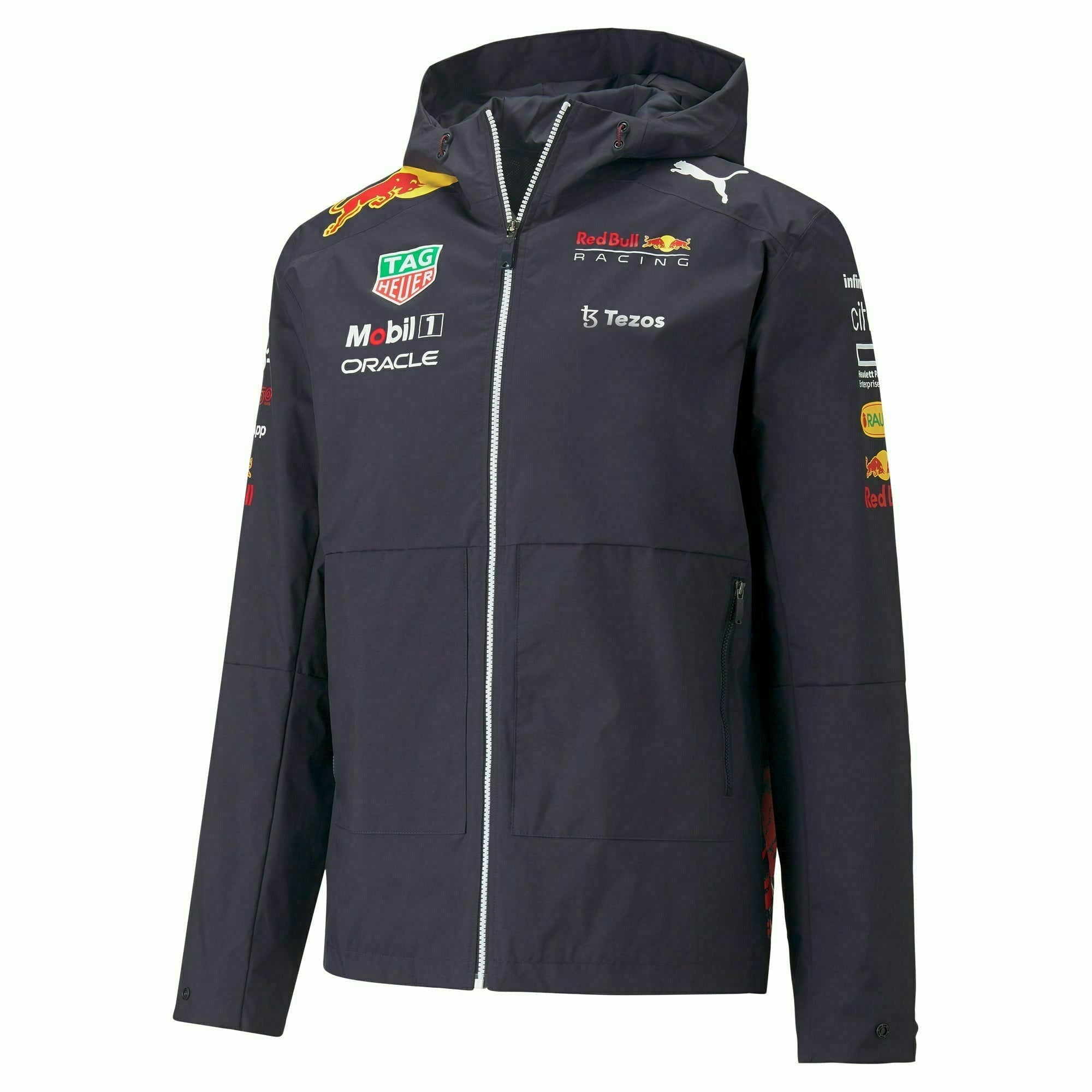 Buy Red Bull Racing F1 Men's 2022 Team Rain Jacket - Navy Online at ...