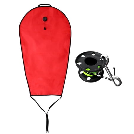 DYNWAVECA Scuba Diving 125lbs Surface Marker Buoyancy SMB Salvage Lift ...