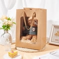 8 pc Paper Visible Window Gift Bags with Rope Handles Portable Paper ...