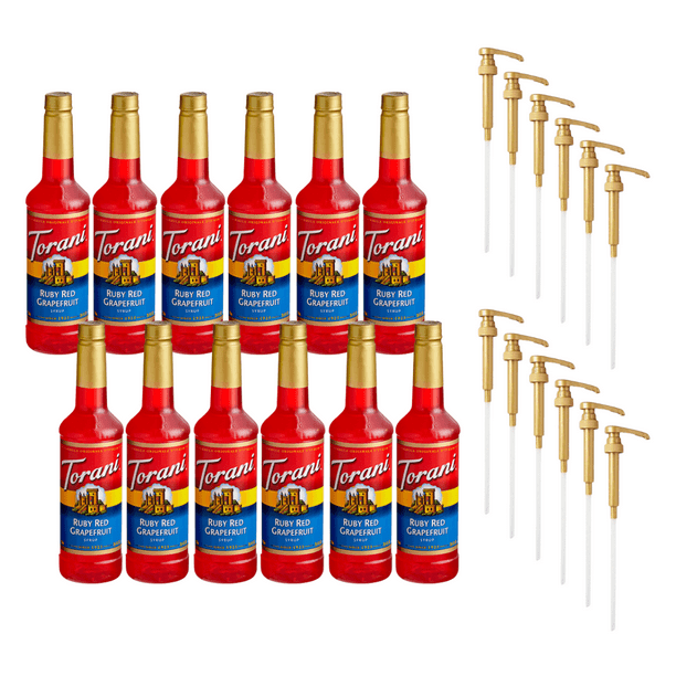 Torani Ruby Red Grapefruit Flavoring Syrup Plastic 750 mL Bonus Squeeze ...