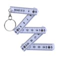 Hand Folding Ruler Keychain Single Measurement System Foldable Ruler ...