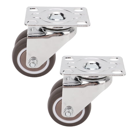 Ccdes Rolling Wheels,2pcs Caster Wheels Silent 360° Rotation Brake Free ...