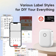 P12 Label Maker Mini Bluetooth Label Printer Portable Thermal Sticker ...