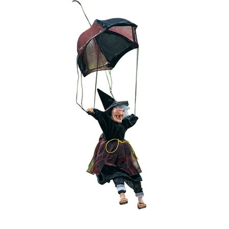 Mialoley Parachute Kick Witch with Light Scary Horror Electric Hanging ...
