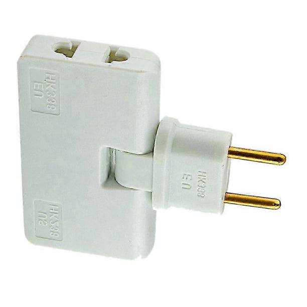 Rotate EU Plug Converter 3 in 1 180 Degree Extension Plug,White ...