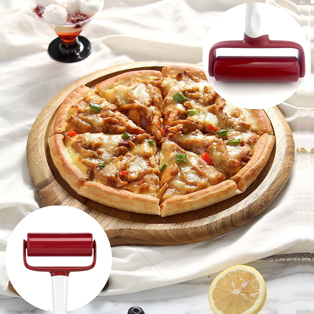 Dream Lifestyle Plastic Pizza Dough Roller, Time-Save Rolling Pins with ...