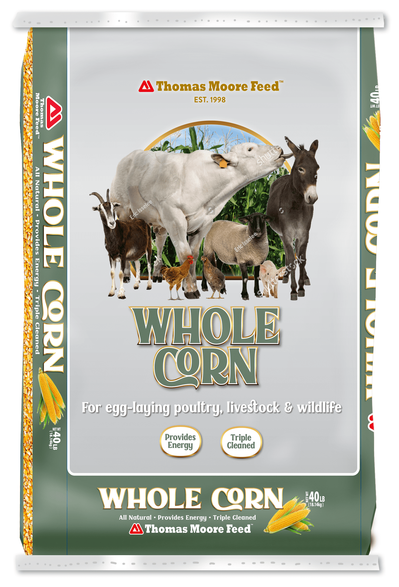 Thomas Moore Feeds All-Purpose Whole Corn Animal Feed, 40lb - Walmart.com