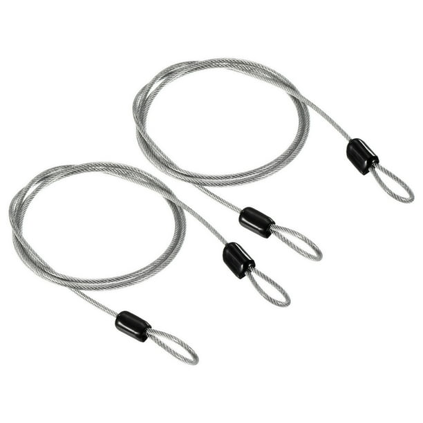 Uxcell 2.5mmx1m Coated Security Steel Cable Luggage Lock Wire Rope ...