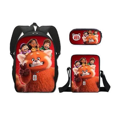 Disney Turning Red Children's Backpack Pixar Anime Mei Red Panda Bear ...