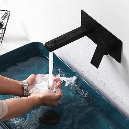 Xizioo Wall Mounted Basin Mixer Tap Bathroom Mixer Tap With Waterfall ...