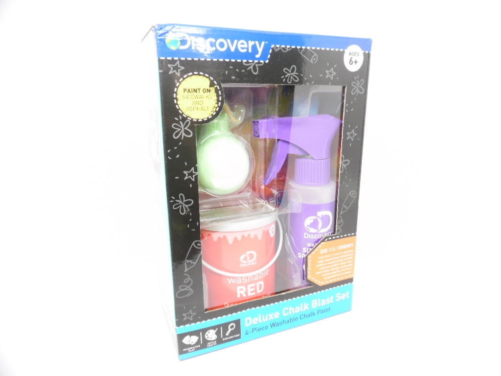 Discovery Kids Deluxe Chalk Blast Set - 4-Piece Washable Chalk Paint ...