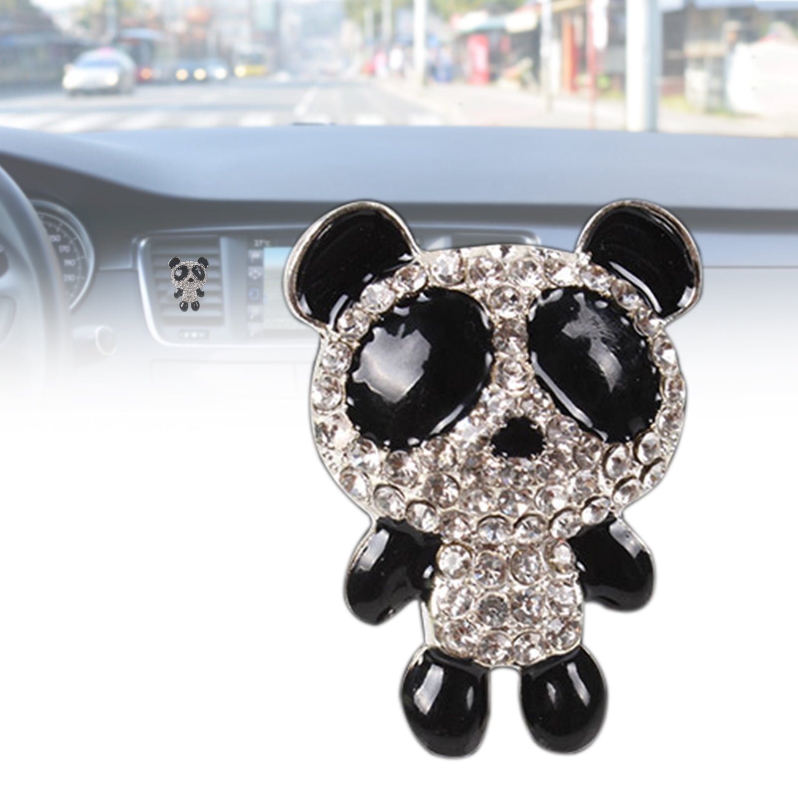 Walbest 1 Pack Perfume Clip, Panda Pattern Metal Bling Mini Inlay ...