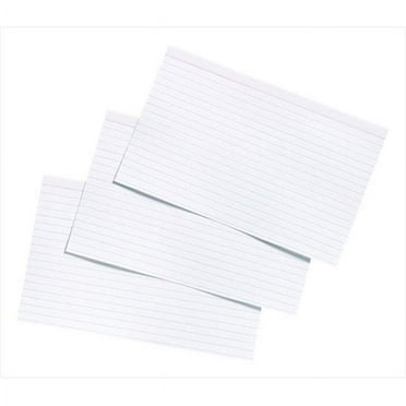 Unruled Index Cards, 5 x 8, White, 100/Pack - Walmart.com