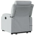 vidaXL Electric Stand up Massage Recliner Chair Light Gray Fabric ...