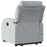 vidaXL Electric Stand up Massage Recliner Chair Light Gray Fabric ...