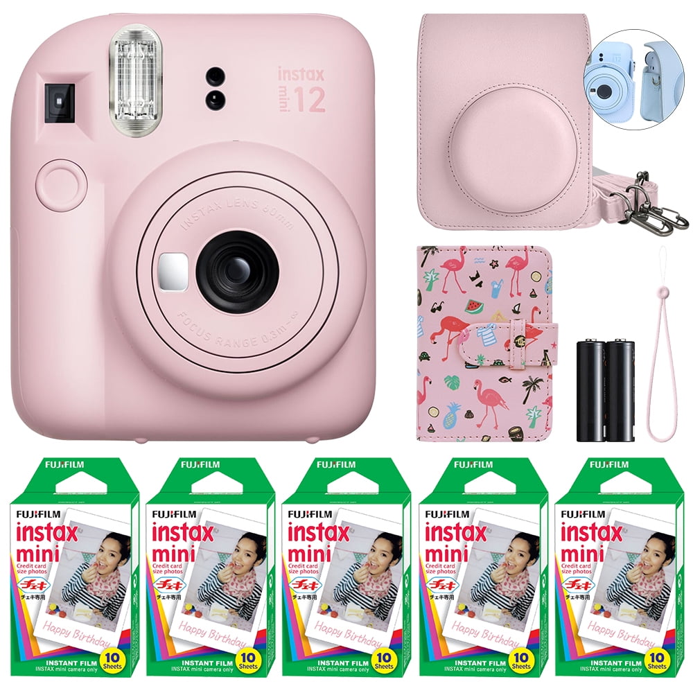 Fujifilm Instax Mini 12 Instant Camera Blossom Pink + 50 Film Sheets ...