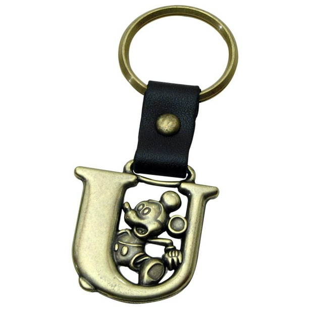 Mickey Mouse Letter U Brass Key Chain - Walmart.com