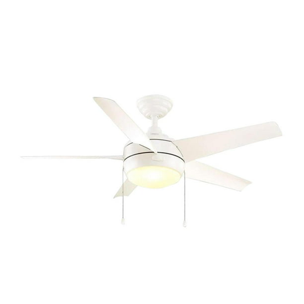 Windward 44 In Led Indoor Brushed Nickel Ceiling Fan With Light Kit ...