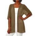 VBVC Women's Sheer Chiffon Open Front Cardigan, Ladies' Lightweight 3/4 ...