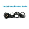 SENRISE 1/3/5 Pcs Large Potentiometer Knobs Electrical Appliances Control Knob Sutiable for 6mm ...