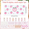 8Pcs 8 Styles UV Plastic Cup Wrap Transfer Stickers for Glass Mixed ...