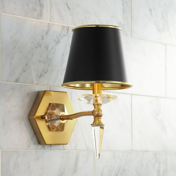 Vienna Full Spectrum Manhattan Modern Wall Light Sconce Brass Crystal ...