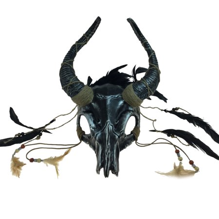 Attitude Studio Yak Skull Full Face Mask Costume Accessory For Adults ...