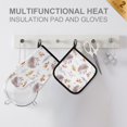 2 PCS Oven Baking Gloves Set Heat Resistant Oven Mitt & Pot Holder Set ...