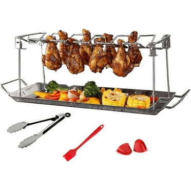 CNKOO Chicken Stand for Grill - Motorcycle BBQ Chicken Stand Portable ...