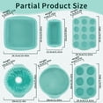 32 Piece Silicone Bakeware Set for Oven Baking Cakes, Breads, Muffins ...