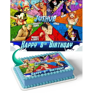 One Piece Monkey D. Luffy King of Pirates Manga Anime Edible Cake Image ...