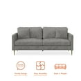 CosmoLiving Highland Sofa with Pillows, Gray Velvet - Walmart.com