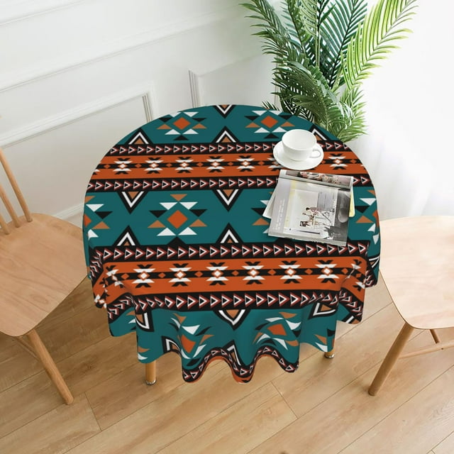 ZICANCN Round Table Cloths 60 Inch, Retro Southwestern Traditional ...